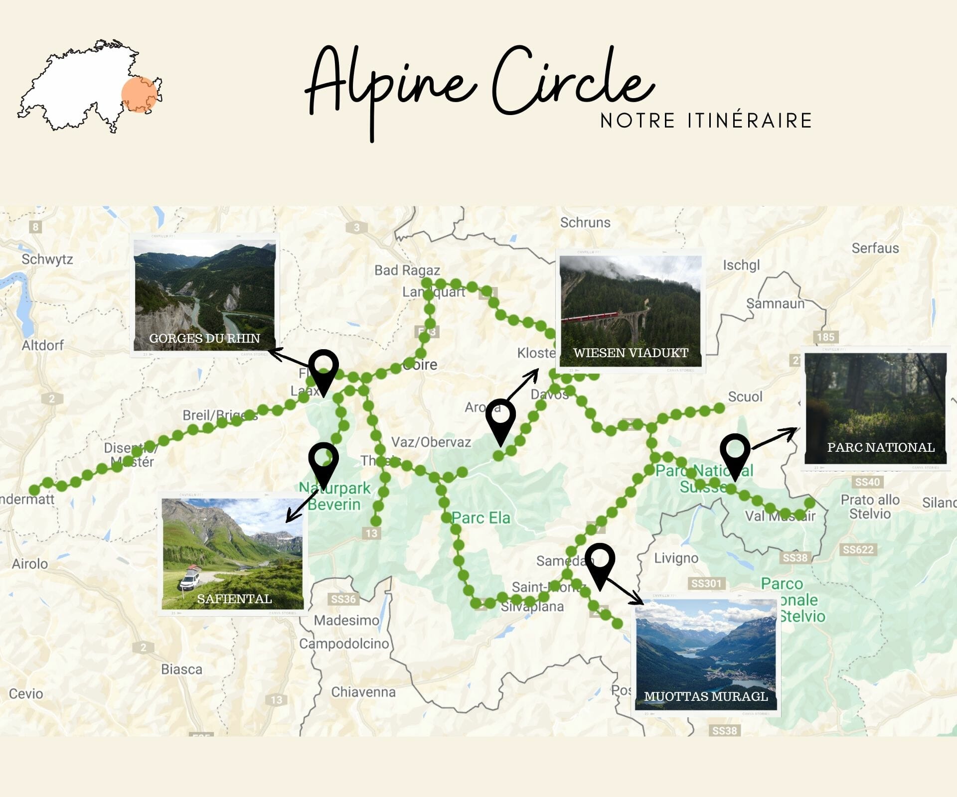 Road trip dans les Grisons: 8 jours le long de l'Alpine Circle Route
