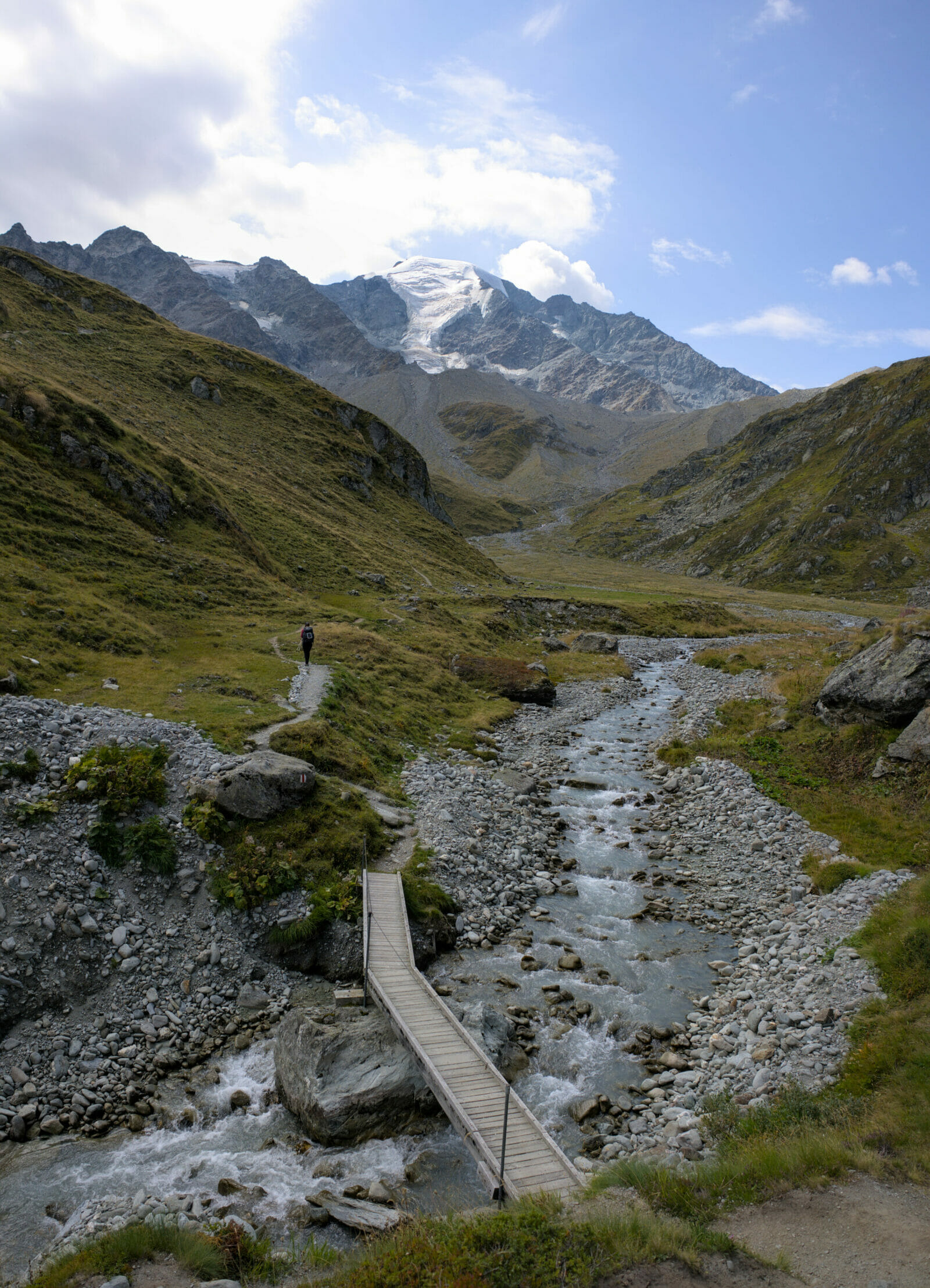 Randonnée à la cabane Panossière: glacier + passerelle de Corbassière