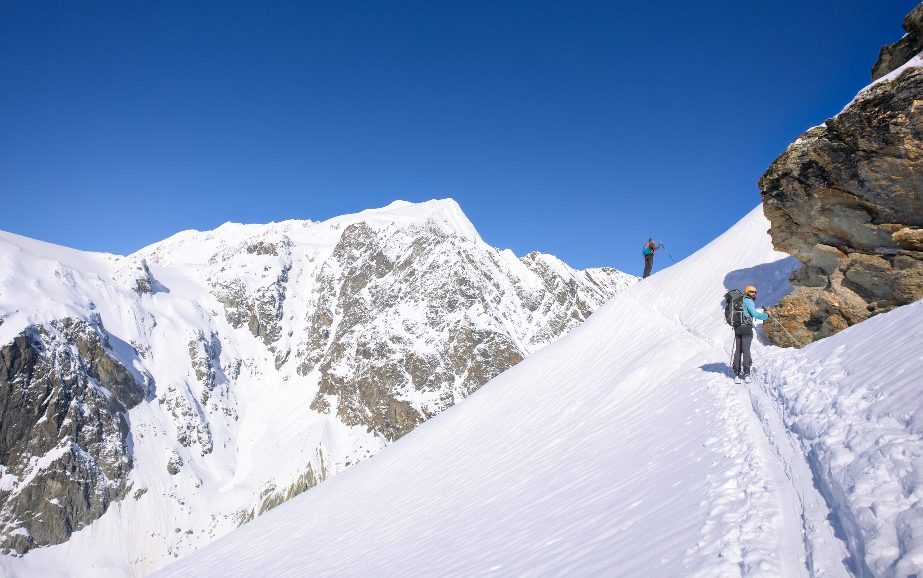 Ski touring repot: going up to Bertol hut from Arolla